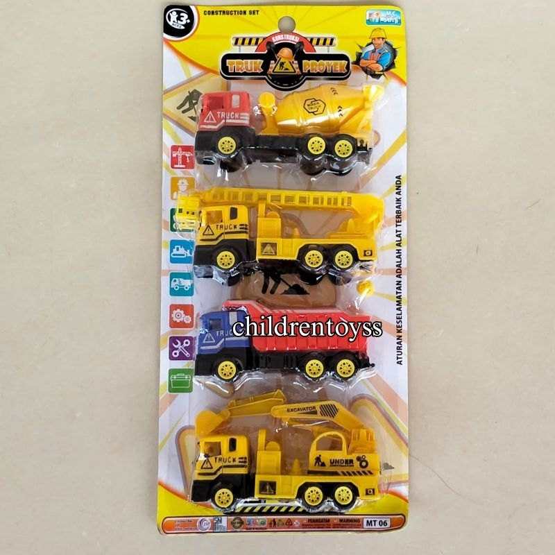 Toy Car Set/Construction Car Set MT 06/project Truck | Shopee Malaysia