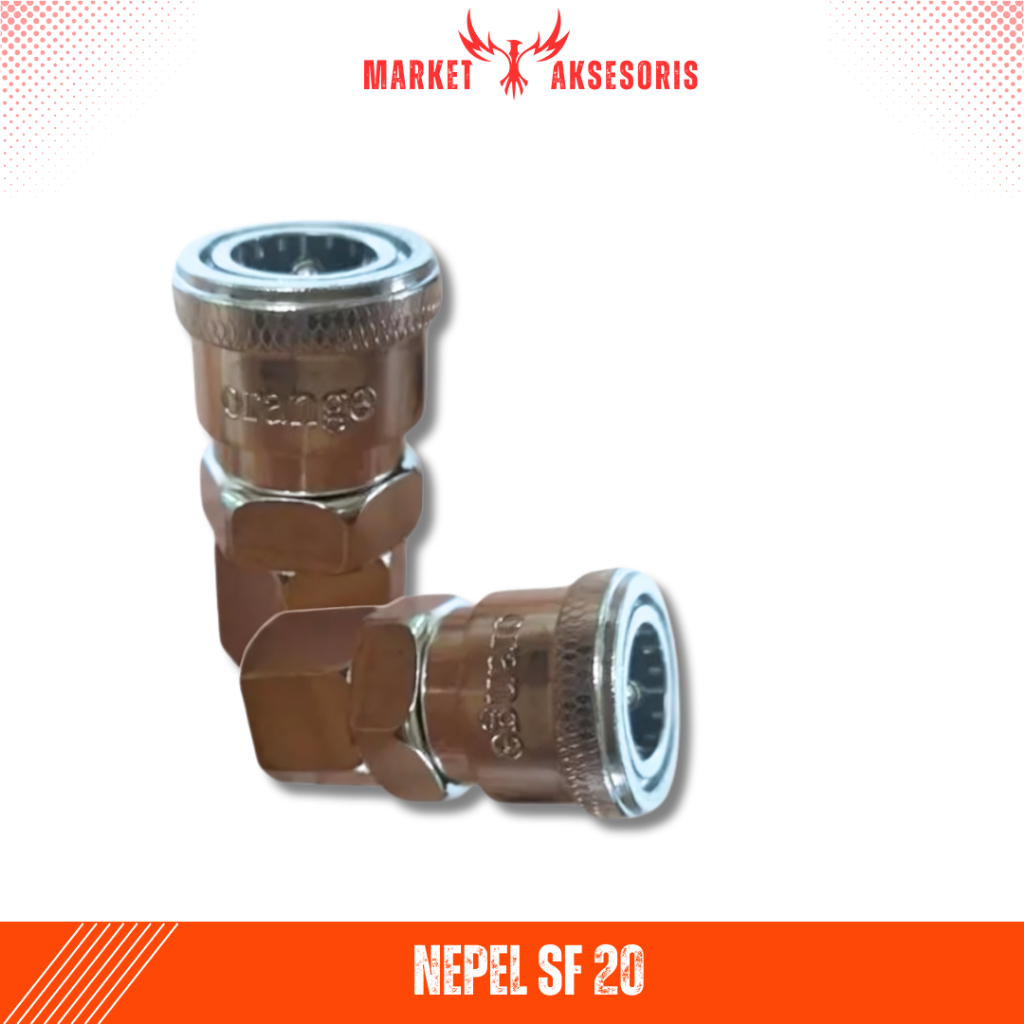 Nepple Coupler Compressor Hose Connector Nepel SF 20 1 Prong Quick ...