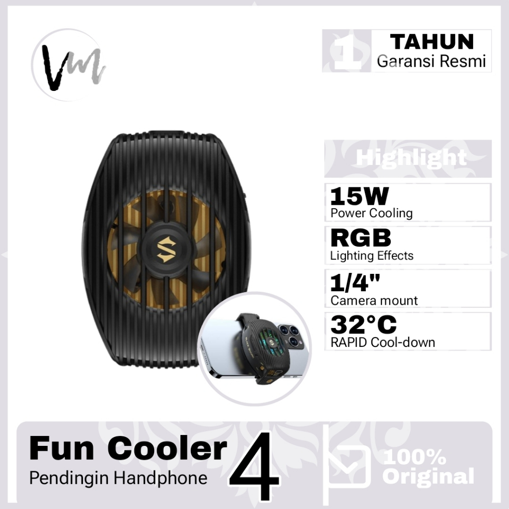 Black Shark - Fun Cooler 4br40 Gaming Phone Cooler With RGB Light ...