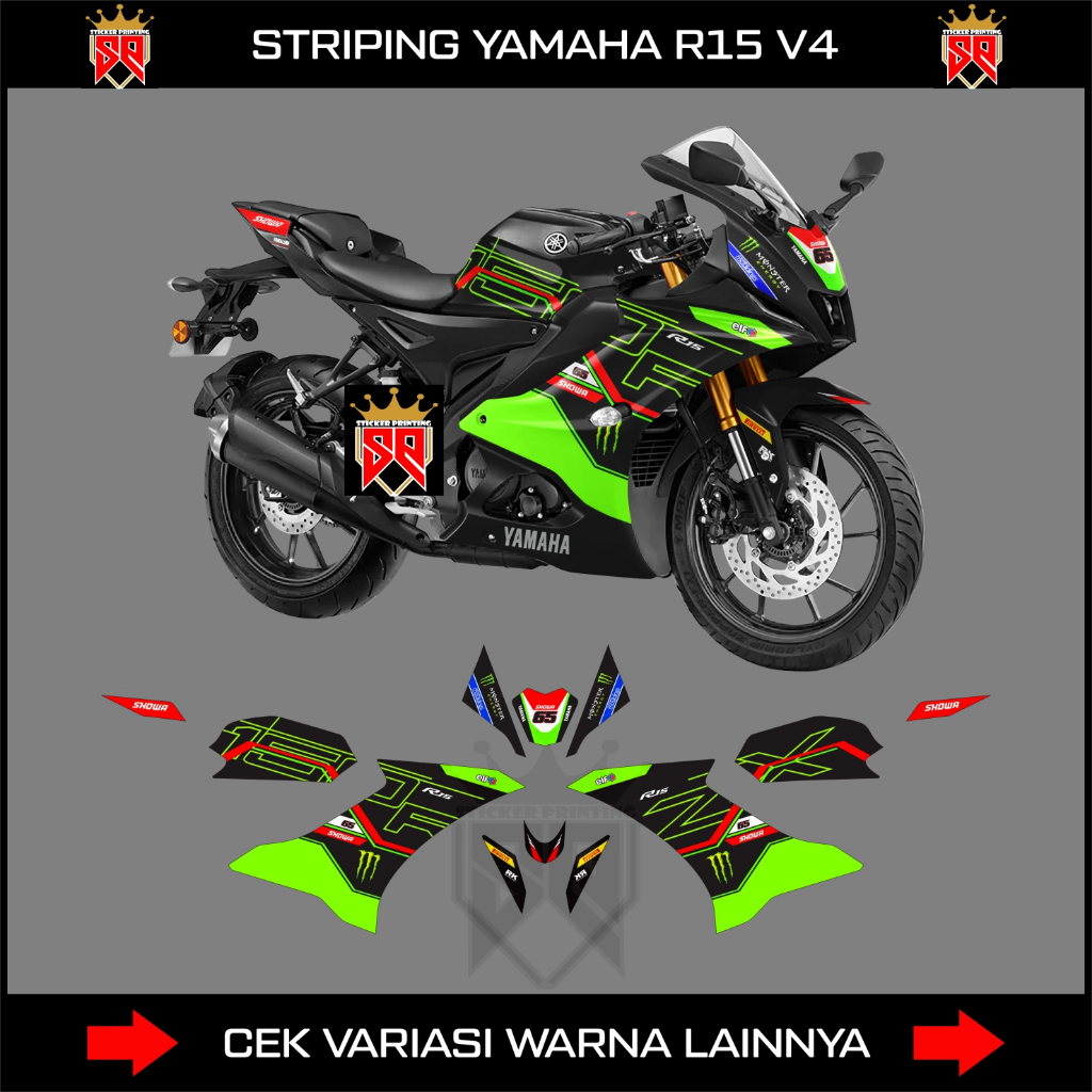 Striping STICKER R15 V4 YZF V4/DECAL STICKER YAMAHA R15 V4 | Shopee ...