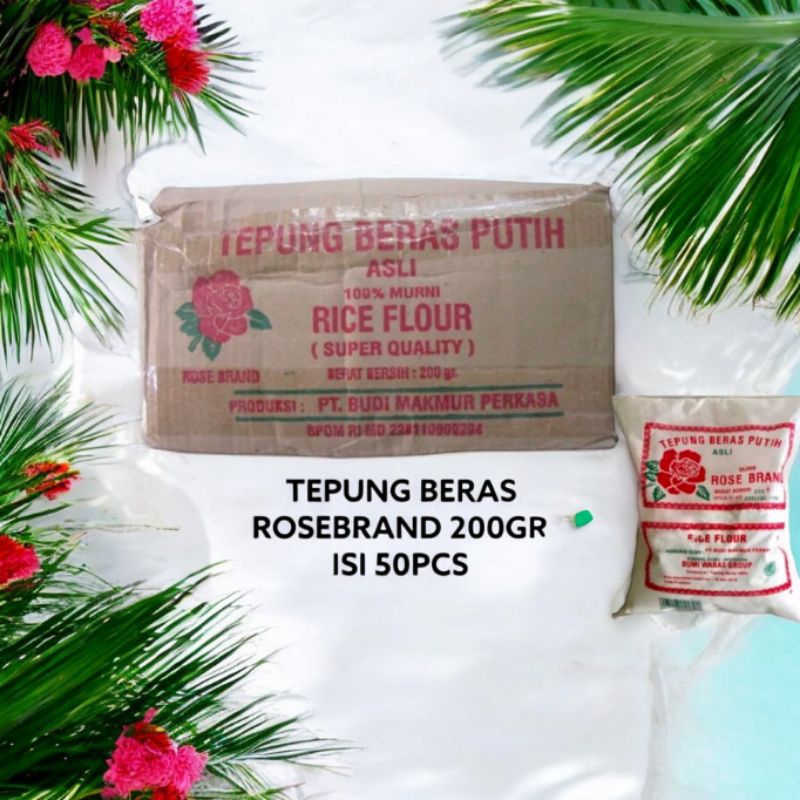 Rose Brand Rice Flour 200 grams, contains 50 pcs per box | Shopee Malaysia