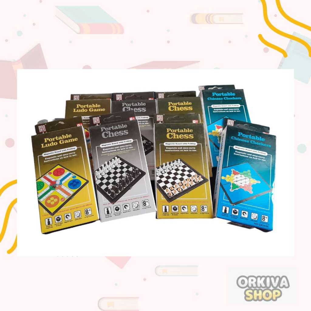 Magnetic BOARD GAME: CHESS (CHESS), LUDO, HALMA (CHINESE CHECKERS ...