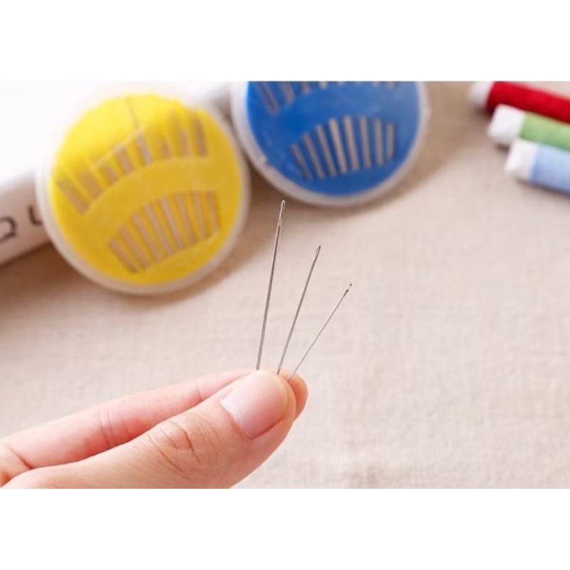 Hand sewing needle set round container) hand sewing needle 1 set ...