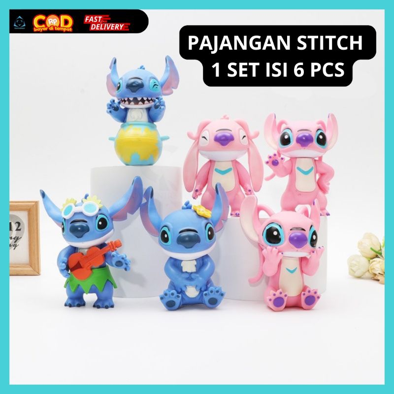 Stitch DISPLAY 1 SET CONTAINS 6 PCS STITCH DECORATION BIRTHDAY CAKE ...