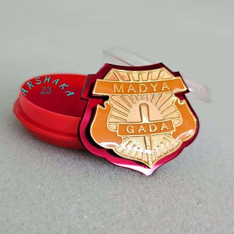 Gada Madya Security Guard Pin Acrylic Mirror Plate Material Plus Box ...