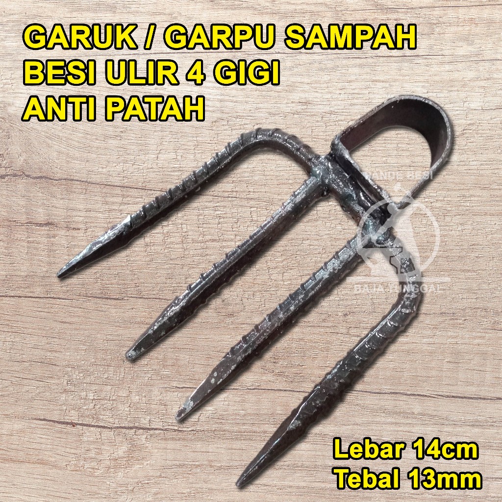 Tooth Garbage Rake 4 Threaded Iron (Scratch Hoe Rake Garbage) | Shopee ...