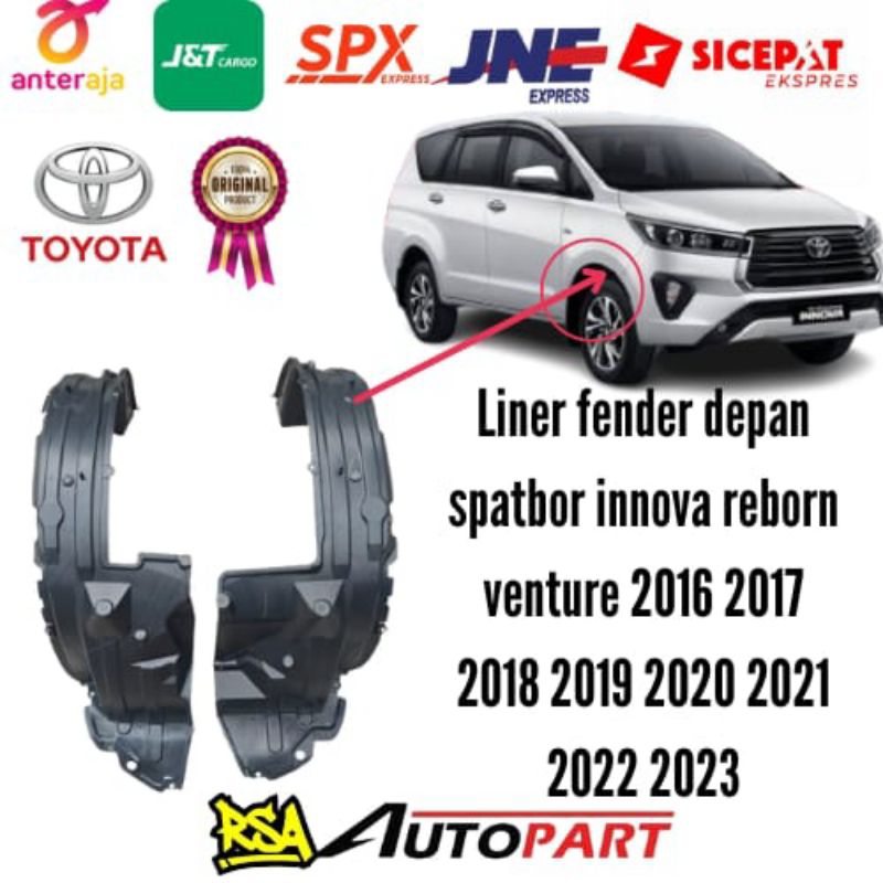 Front Fender Liner for Innova reborn fenders: 2016-2017-2018-2019-2020 ...