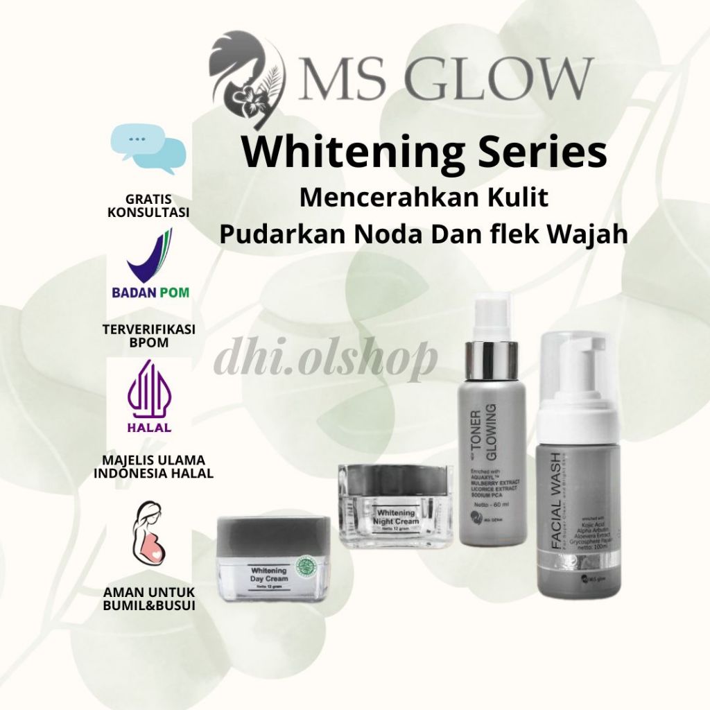Ms Glow Whitening Series Package Contains Facialwash Brightening, Toner ...