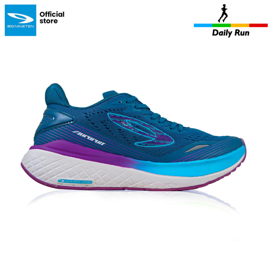 910 Nineten Aurorun Running Shoes - Navy/Purple/Blue | Shopee Malaysia