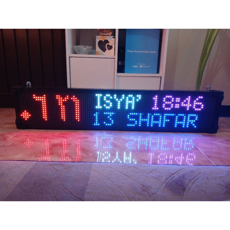 Mosque PRAYER PRAYER DIGITAL CLOCK / MUSHOLA PRAYER TIME CLOCK SIZE ...