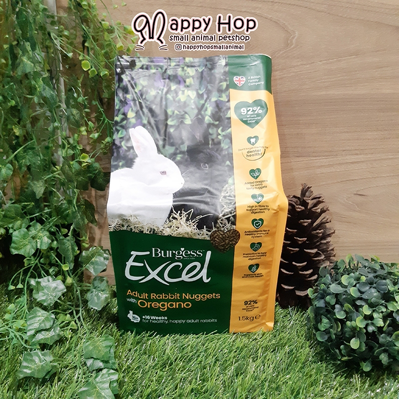 Burgess Rabbit pellet Adult Oregano repack 500 gr And fresh pack 1.5 kg ...