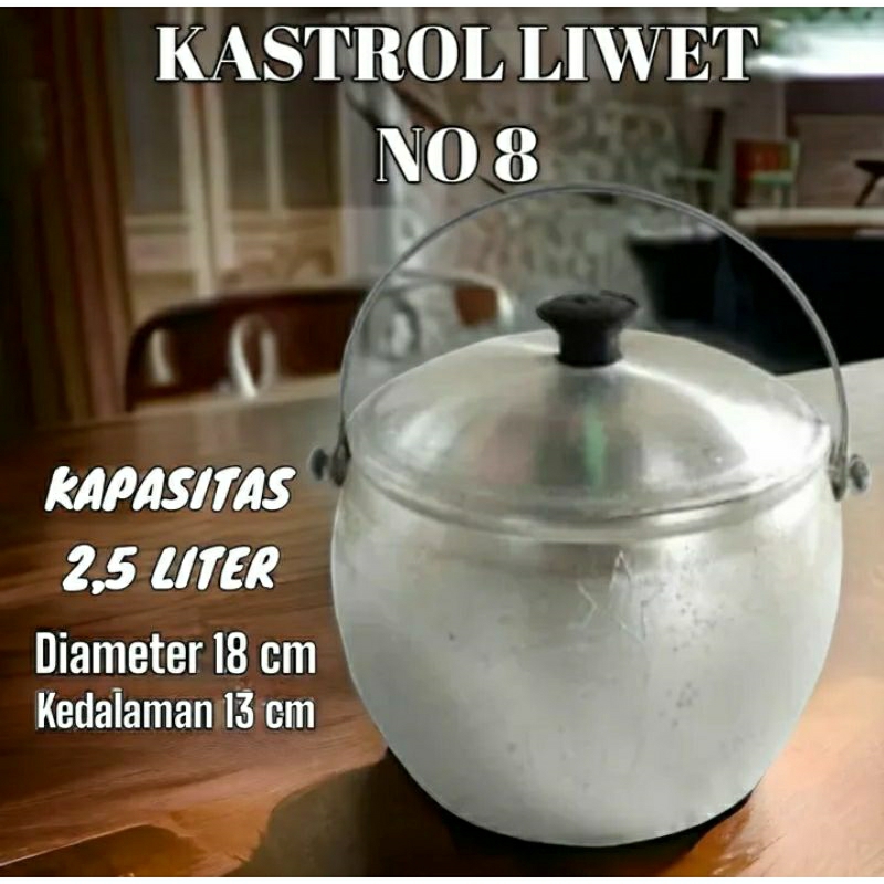 Genuine thick cast aluminum castor liwet pan, kitchen furniture, multi ...