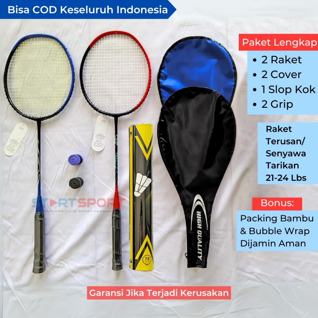 Badminton Badminton Racket Complete 2nd Canal Free Cover Griprubber ...