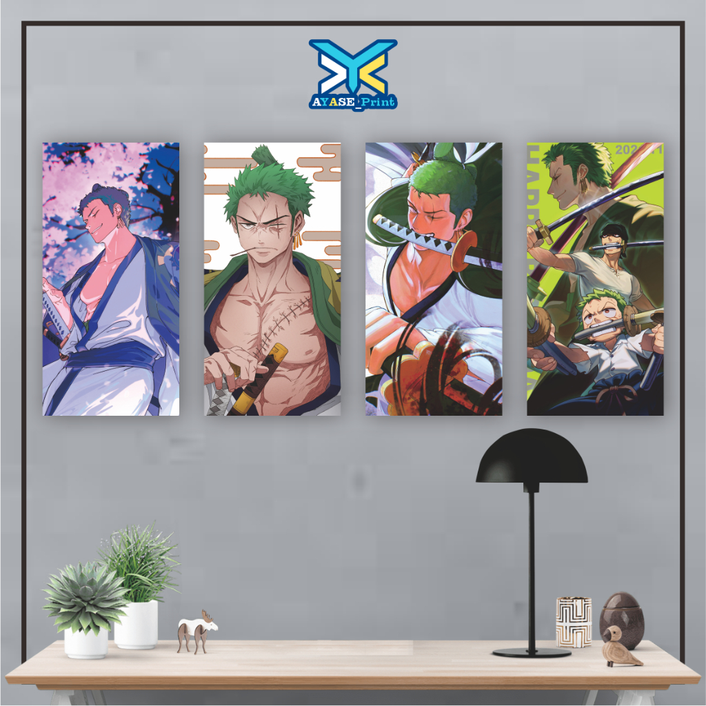 HIASAN DINDING KAYU Wall Decor RORONOA ZORO ONE PIECE Wooden Poster ...