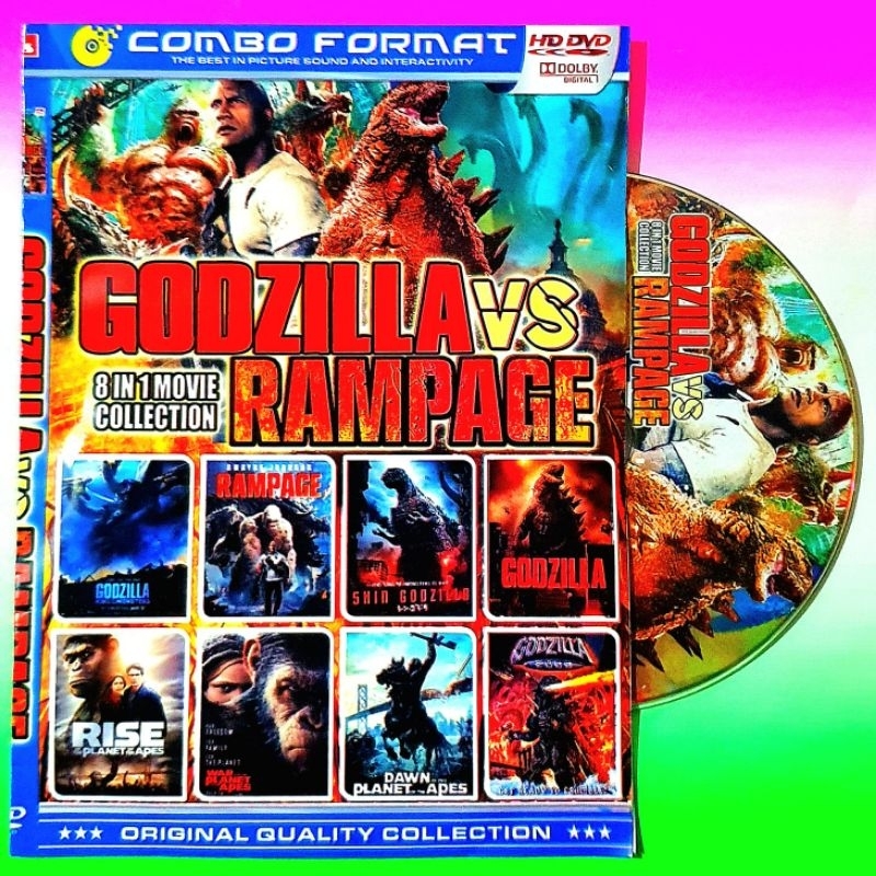 Cassette COLLECTION OF FILM GODZILLA FILM RAMPAGE FILM RISE OF THE ...