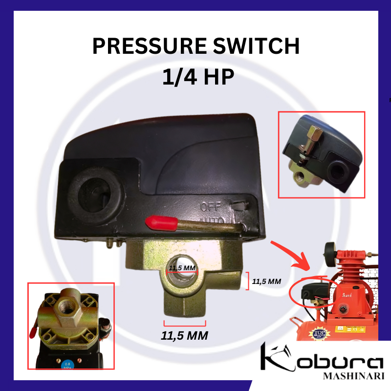 Automatic Pressure Switch Automatic 1/4 HP Feet 4 Air Compressor Holes ...