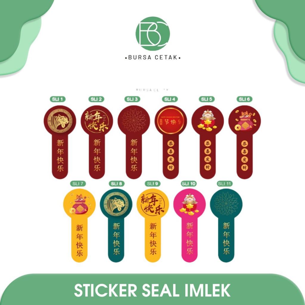 Print BURSA - Chinese New Year Hampers Jar Seal Stickers / Chinese New ...