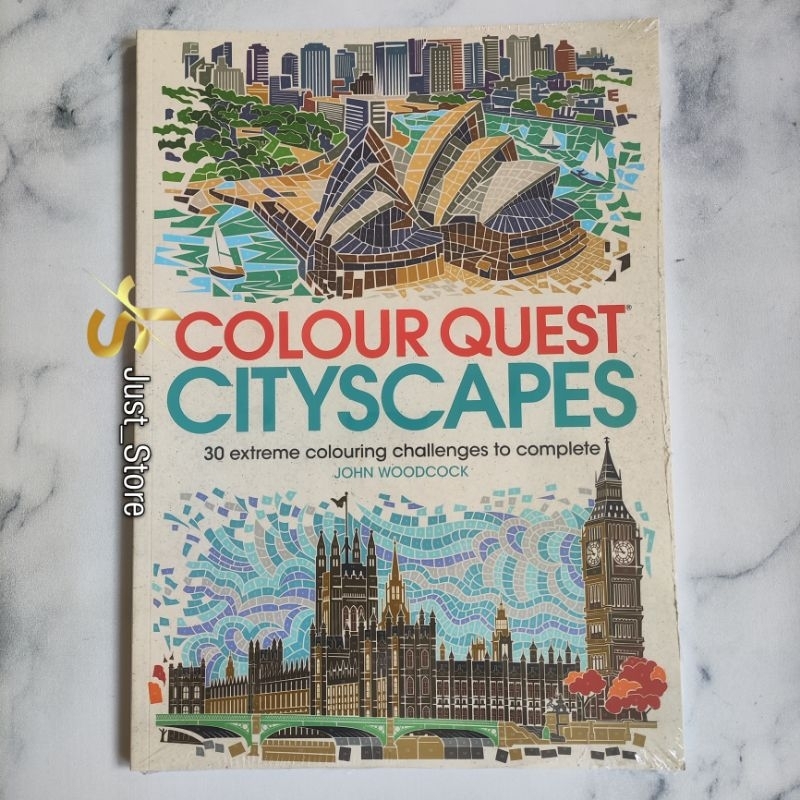 Color QUEST CITYSCAPES - Color By Number Adult Coloring Book | Shopee ...