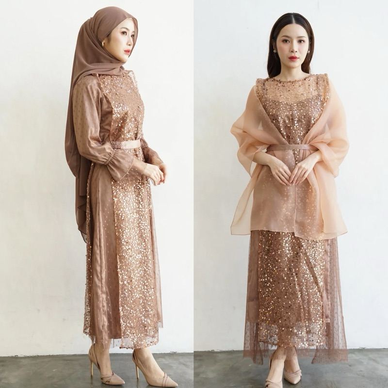Rui Dress by NAMÈLIS - Luxury Sequin Party Dress for Engagement, Pre ...
