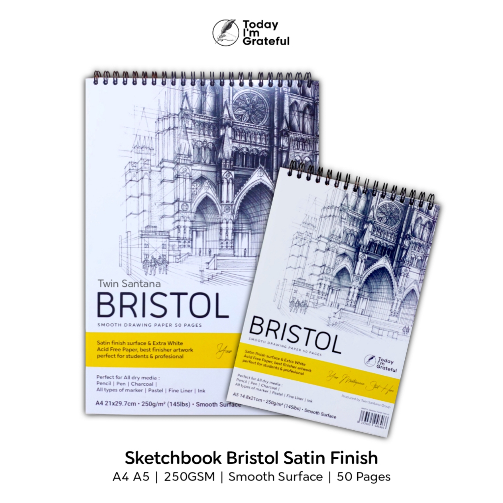 Sketchbook Bristol Satin Finish Grateful A4 A5 250g 50 Pages | Shopee Malaysia