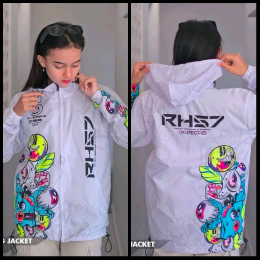 RACING HELL JACKET/WHITE RH57 JACKET/RH57 PRINTING JACKET/HELL RACING ...