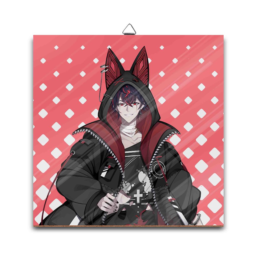 Vtuber anime wooden wall Poster VSHOJO KURO KURENAI - VSHOJO MDF ...
