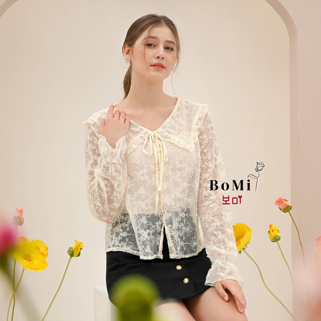 Bomi - DA HYUN OUTER TOP | Korean Style Women's Brocade Top Korean Lace ...