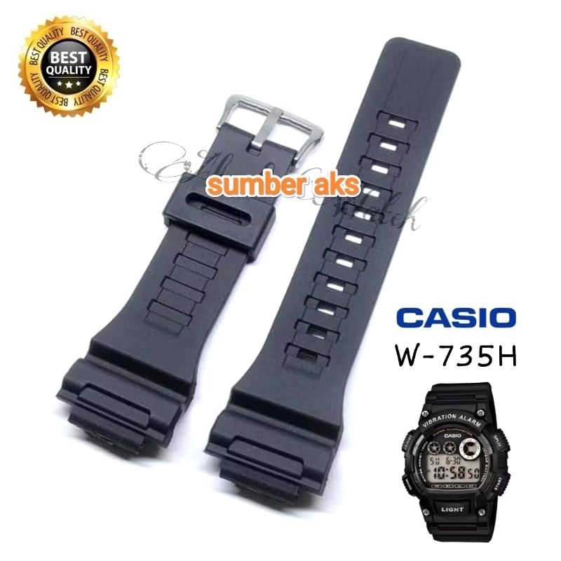 Casio W-735 W-735H W735H W 735H Free Springbar Watch Strap | Shopee ...