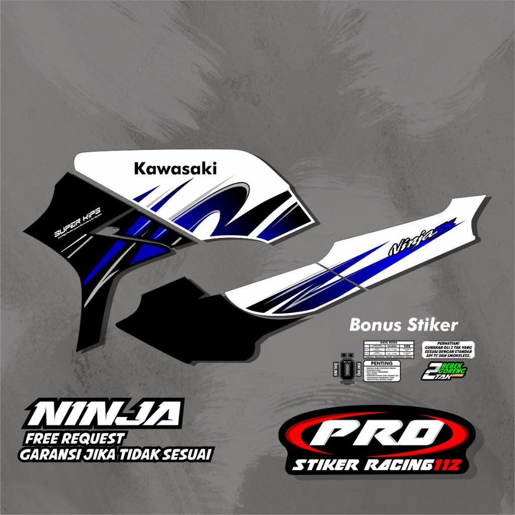 Kawasaki ninja ss striping sticker custom transparent UV maxdecall ...