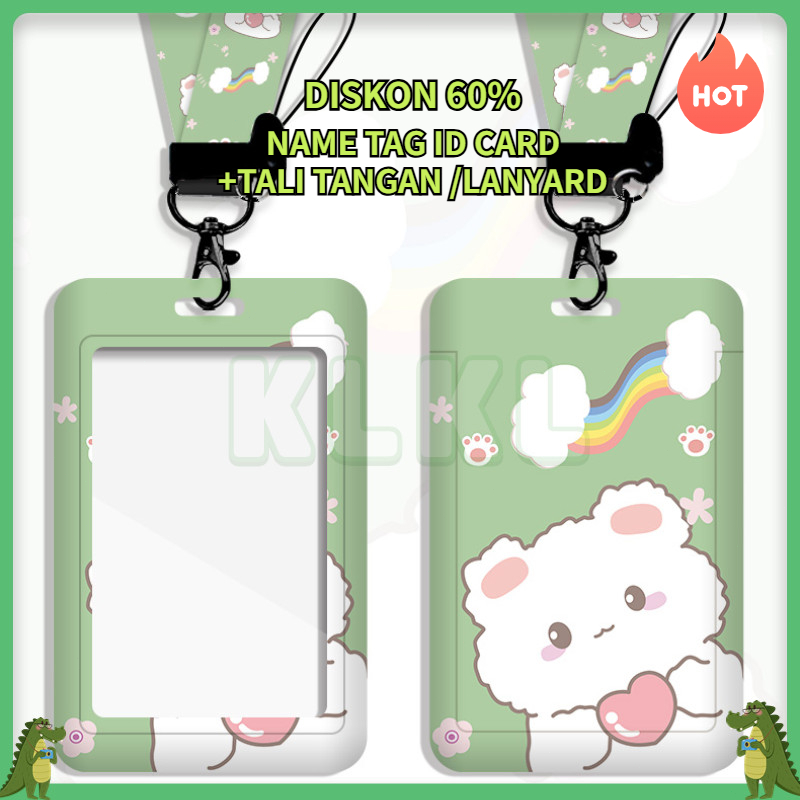 HP GANTUNGAN Klkl Id Card Holder Cute Clear Id Card Holder Aesthetic Id ...