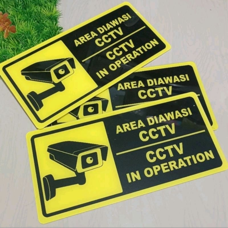 Acrylic Sign Label AREA OF CCTV CCTV 31x15 cm LARGE | Shopee Malaysia