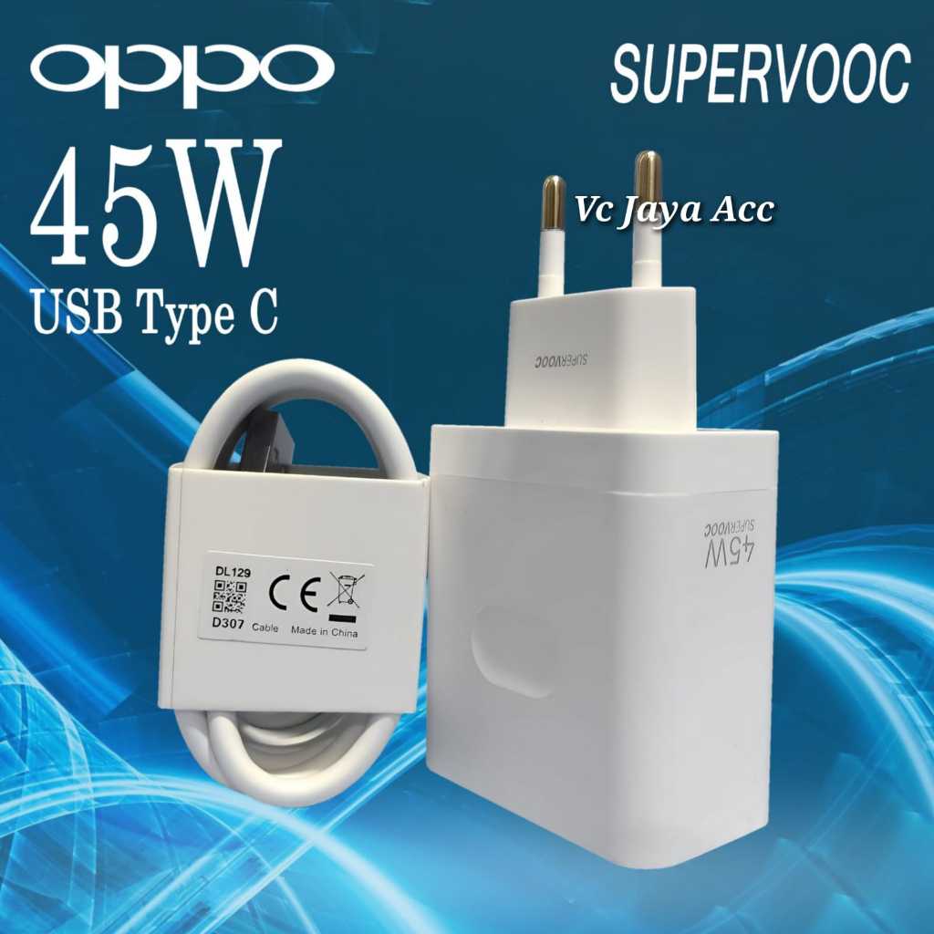 Charger Casan OPPO 45W A3 3X Pro Nfc A60 A80 Reno 12F 4G 5G Original ...