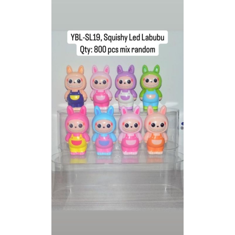 Labubu gemes squishy toy with 12 cm Labubu Premium lights | Shopee Malaysia