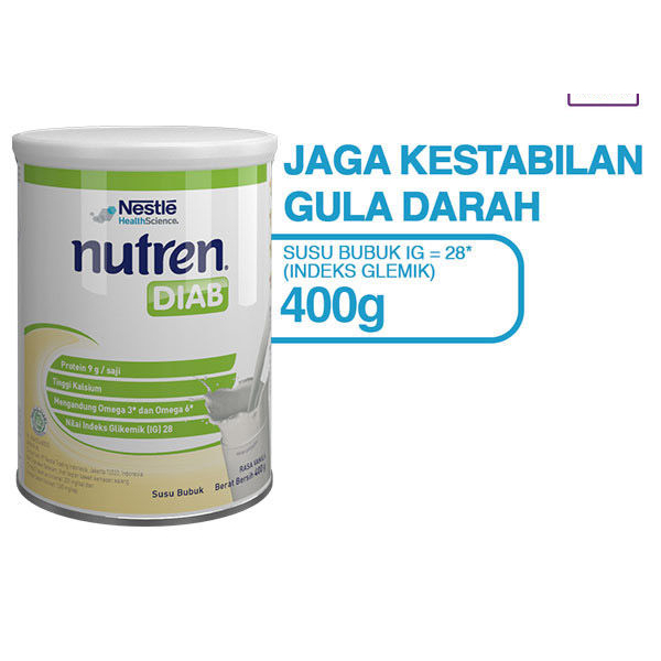Nutren DIAB Vanilla Diabetic Milk 400gr Can | Shopee Malaysia