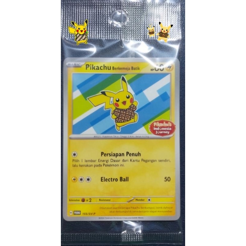 Original! Pikachu Batik Card v3 Staryu pokemon indonesia Sealed Seal | Shopee Malaysia