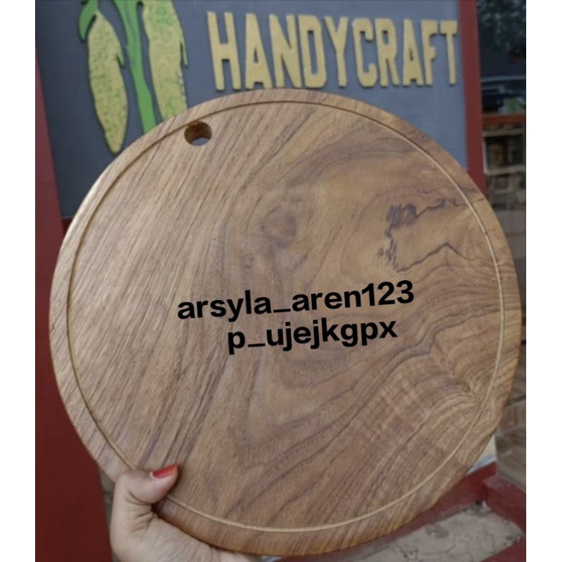 KAYU Teak Wood 30cm Round Cutting Board | Shopee Malaysia