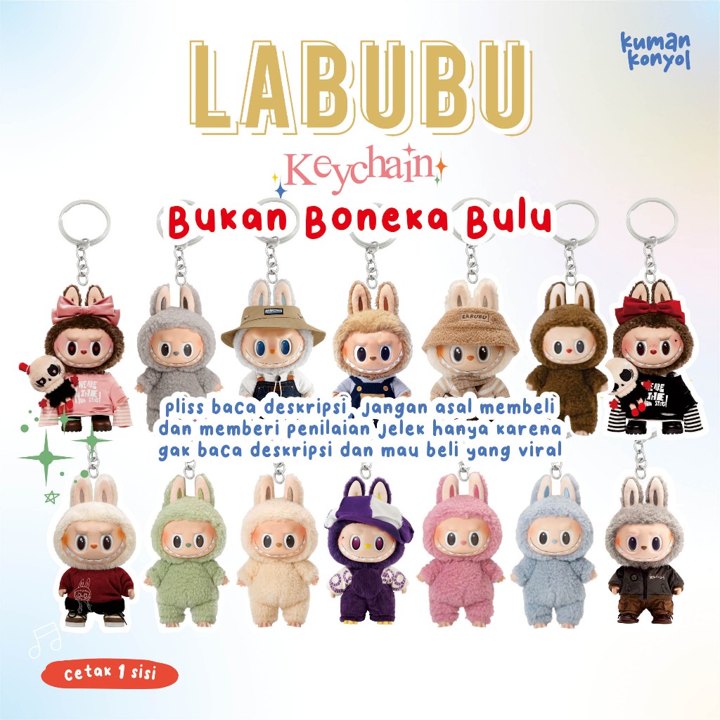 GANTUNGAN Acrylic Not Feather Doll KEYCHAIN LABUBU LABUBU KEYCHAIN KEY ...