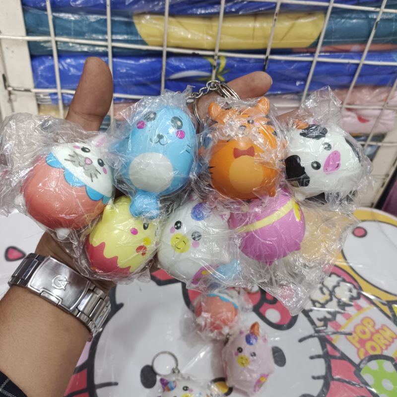GANTUNGAN Wholesale 12Pcs Latest Egg Squishy Keychains | Fill 12pcs (1 ...