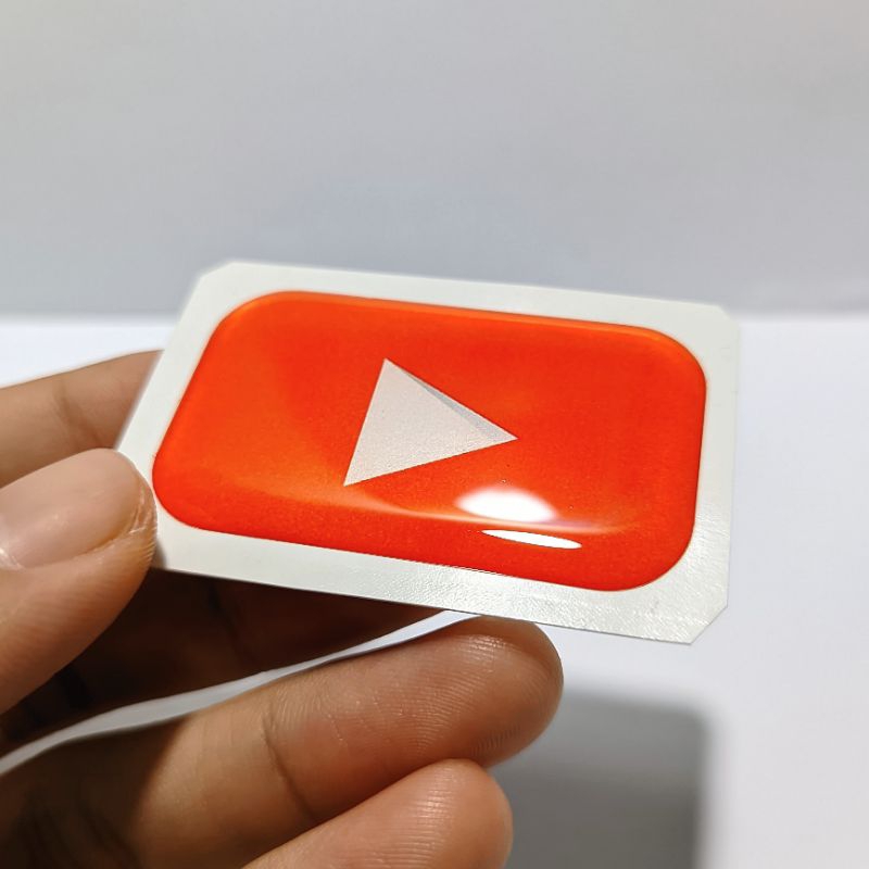 Youtube LOGO Emblem sticker Embossed Flexible | Shopee Malaysia