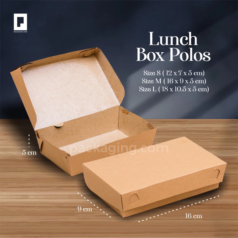Plain Kraft Lunch box Size L / Plain Lunchbox / Full Internal ...
