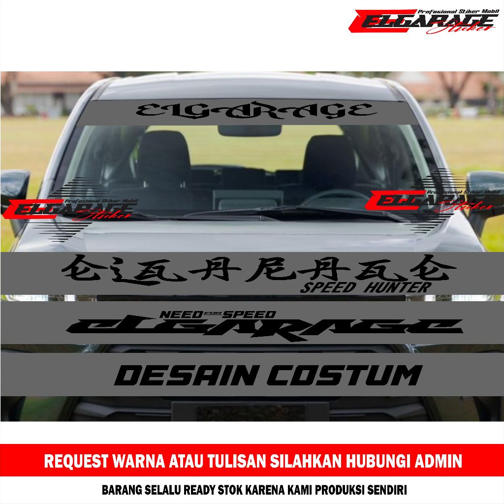 Front Car Glass sticker costum Design Can request Name Or Color Of The ...