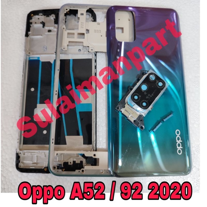 TOMBOL Casing Housing Kesing Fullset Oppo A52 / A92 2020 Backdor ...