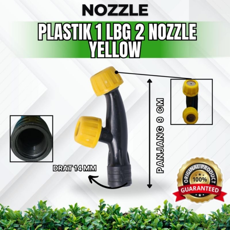 Plastic nozzle 1 LBG 2 YELLOW nozzle (nozzle, sprayer head, knapsack ...