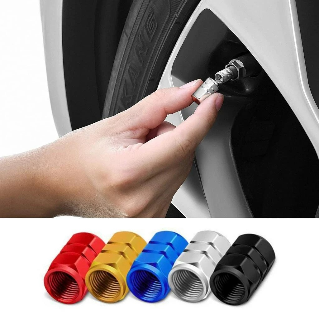 Av Schrader Aluminum Anodized Alloy Tire Valve Cover Motorcycle Car ...