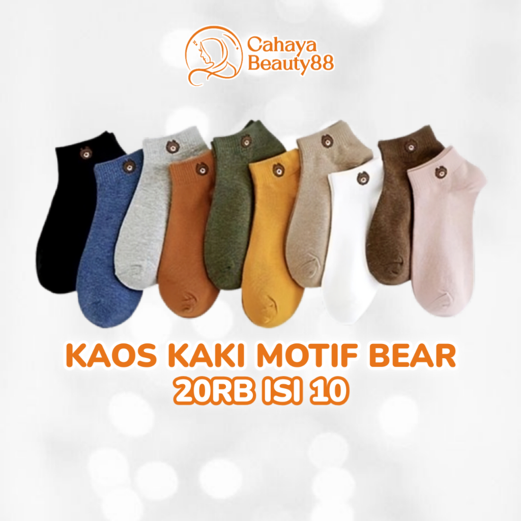 (20K Contents 10 Pairs) Bear Mix Free Pouch Motif Socks | Shopee Malaysia