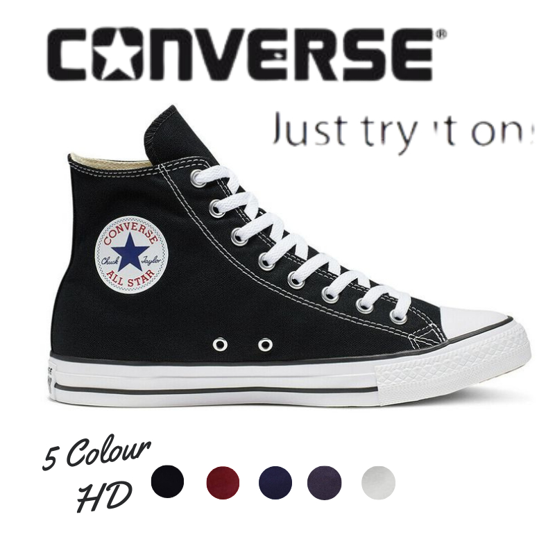 HITAM Converse High School Shoes Men Women Shoes Convers All Star High ...