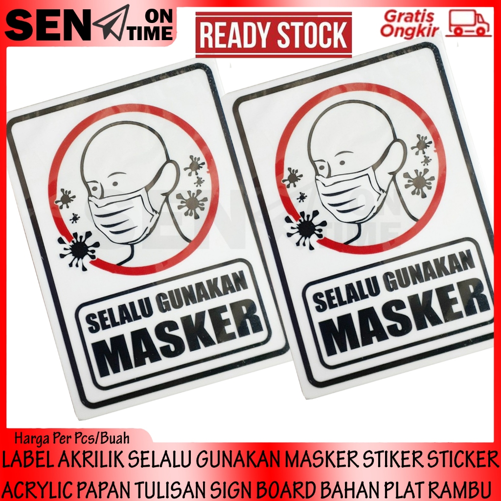 Boyko Acrylic Writing Board Label Sticker Always Use Acrylic Mask Text ...