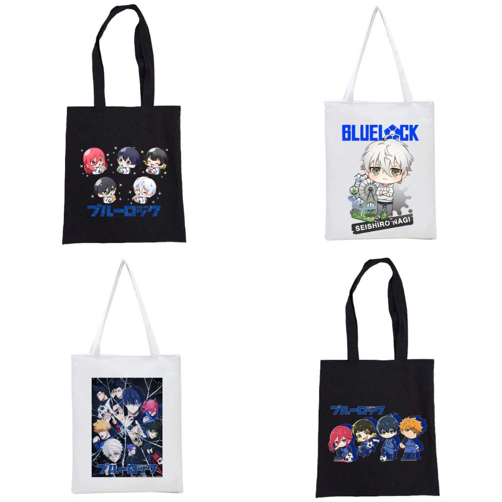 Blue Lock Totebag Anime Wibu Japan Cute Aesthetic Canvas Tote Bag for ...