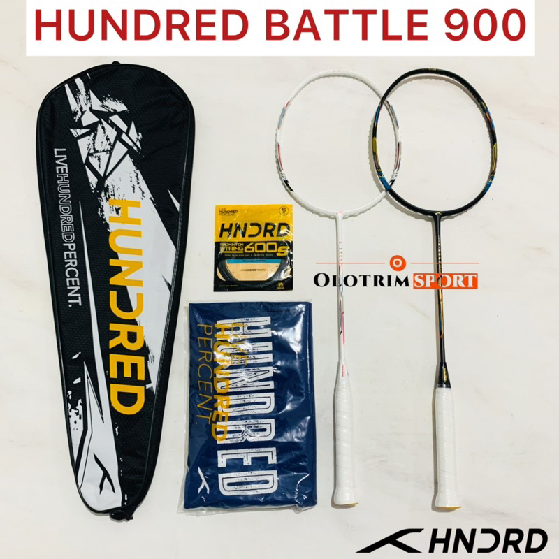 Original HUNDRED BATTLE 900 34LBS HDRD Hndrd Badminton Racket | Shopee ...