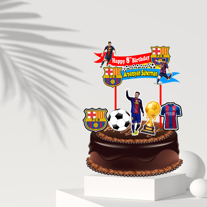 Barca Barcelona Football Football Birthday Cake Topper / Birthday Cake ...